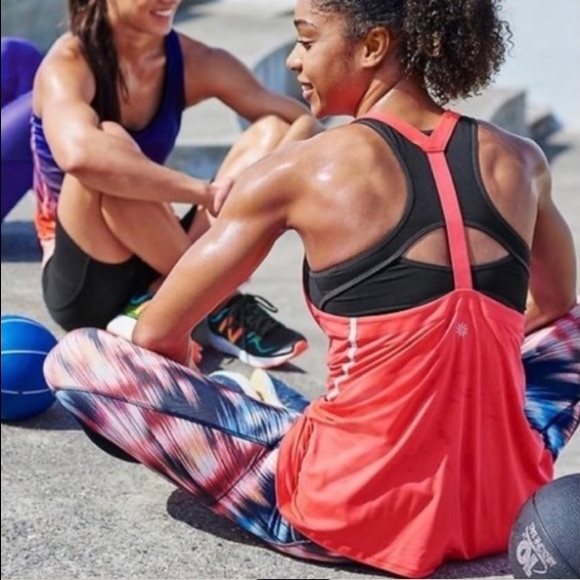 Athleta | Tops | Athleta Power Chi Tank In Coral Red | Poshmark